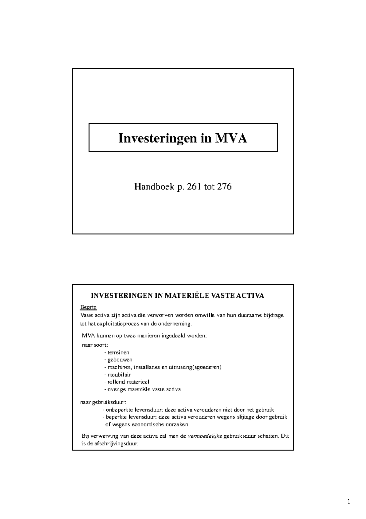 Hoofdstuk 10 - Investeringscyclus[ 317] - Investeringen in MVA Handboek ...