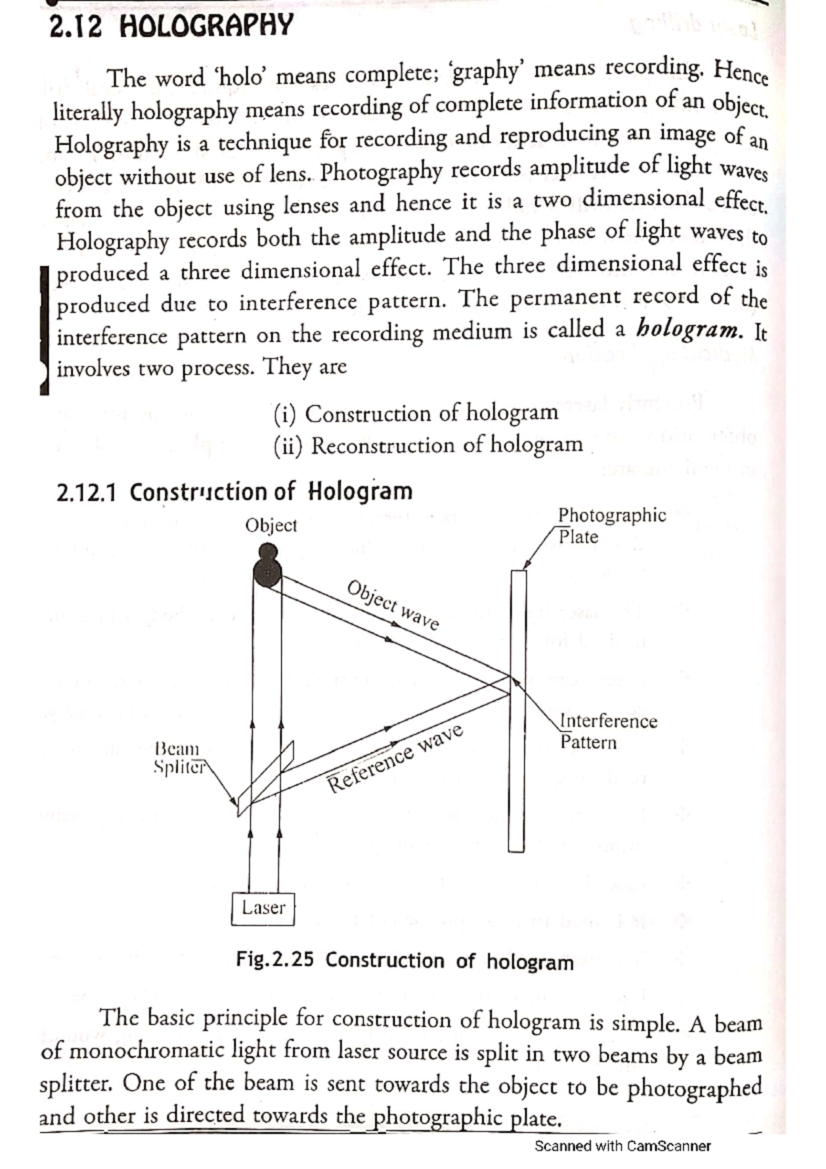 Holography - Engineering Physics - Studocu
