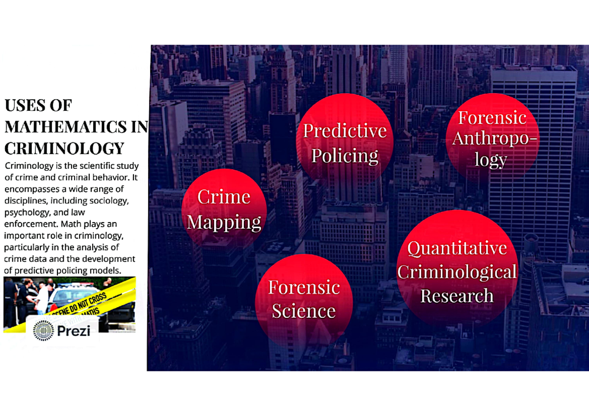 Uses of Mathematics in Criminology - USES OF Forensic MATHEMATICS IN ...