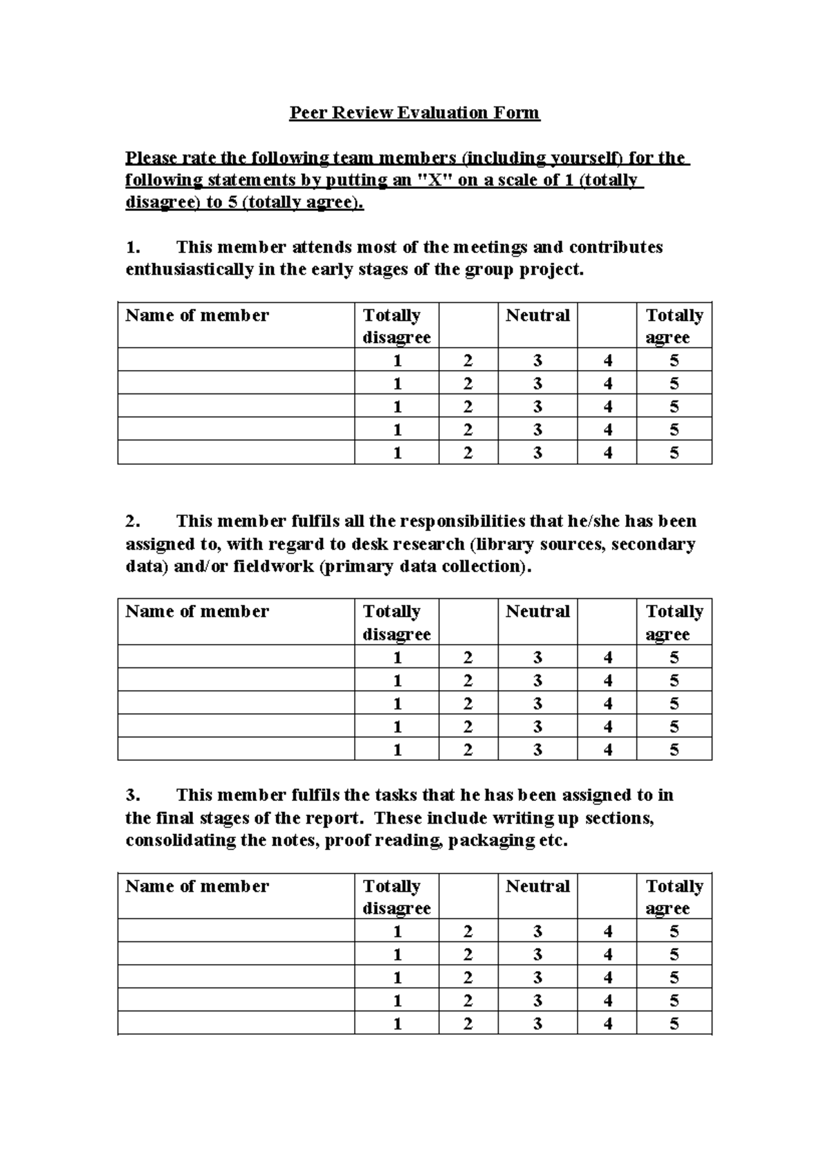 CB Peer Review Evaluation Form - Peer Review Evaluation Form Please ...