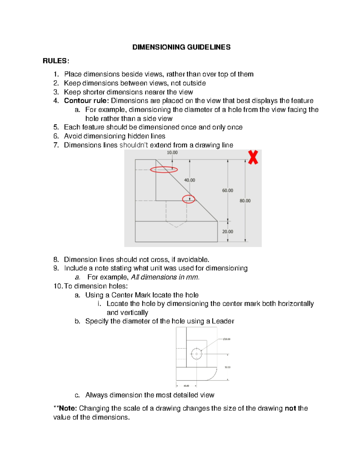 Dimensioning and 3D printing guide - DIMENSIONING GUIDELINES RULES ...