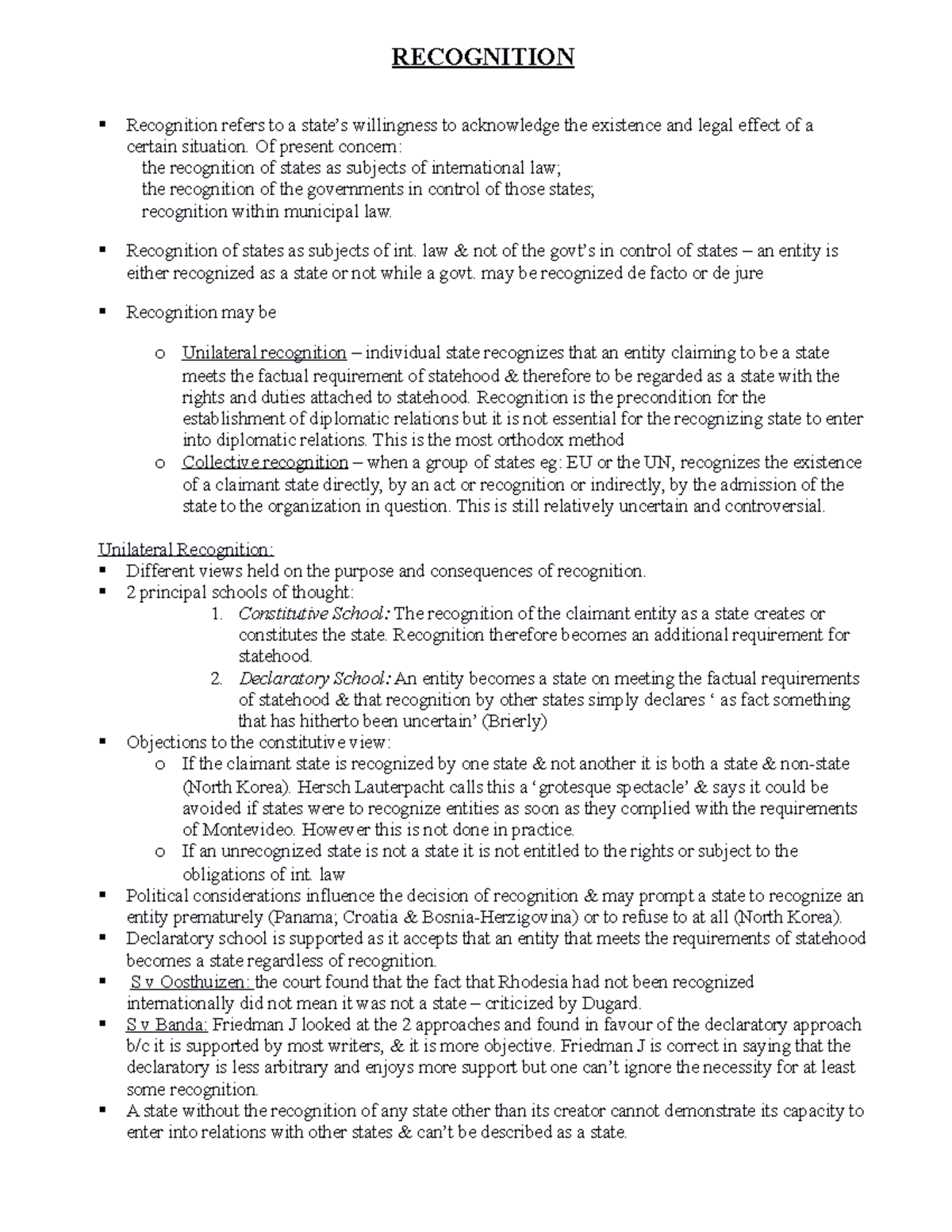 3) Recognition - student notes od class and lecture notes ...