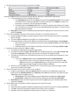 Physiology hw 1 - homework - Assignment # Many processes in the body ...