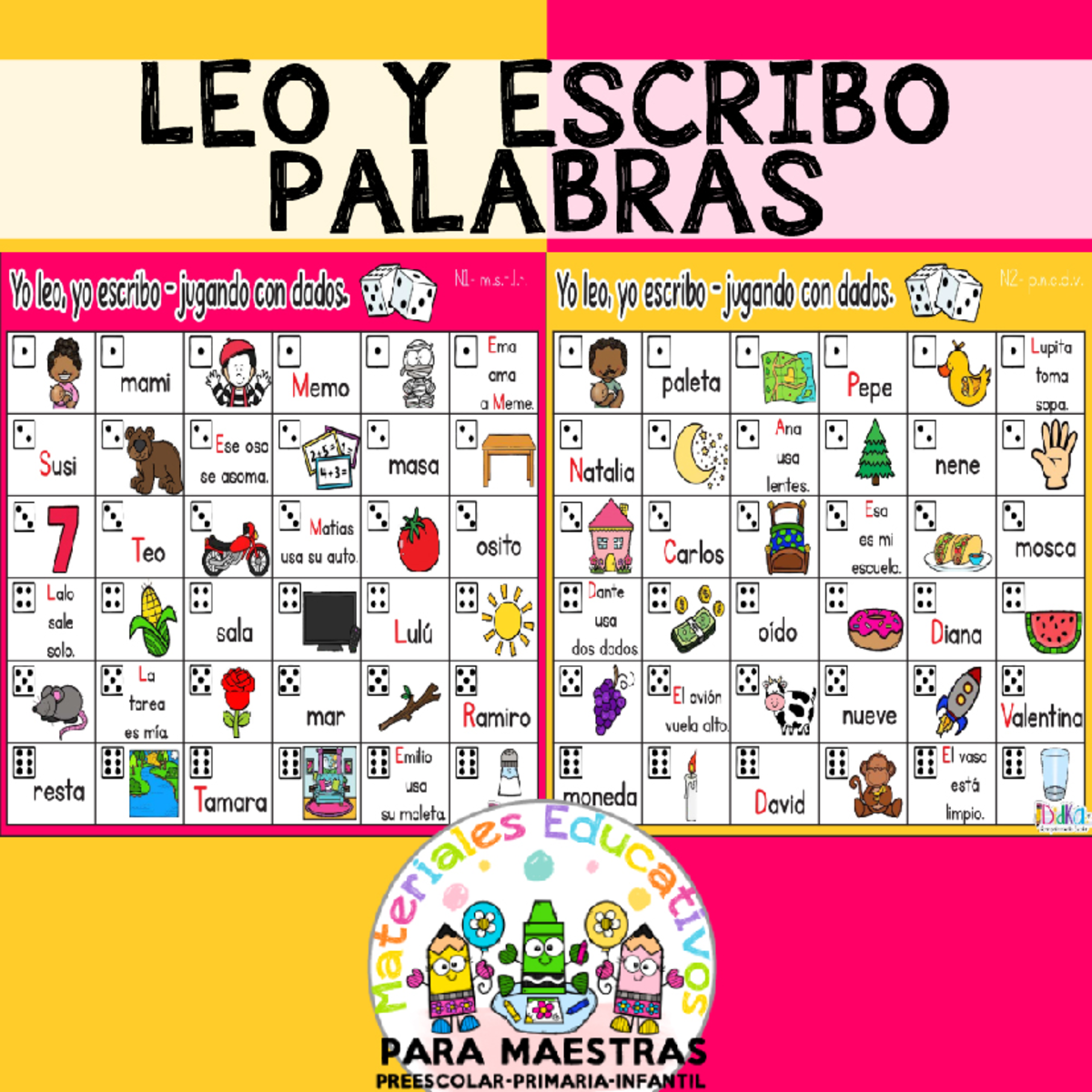 Leo y escribo palabras recopilado por Materiales Educativos para ...