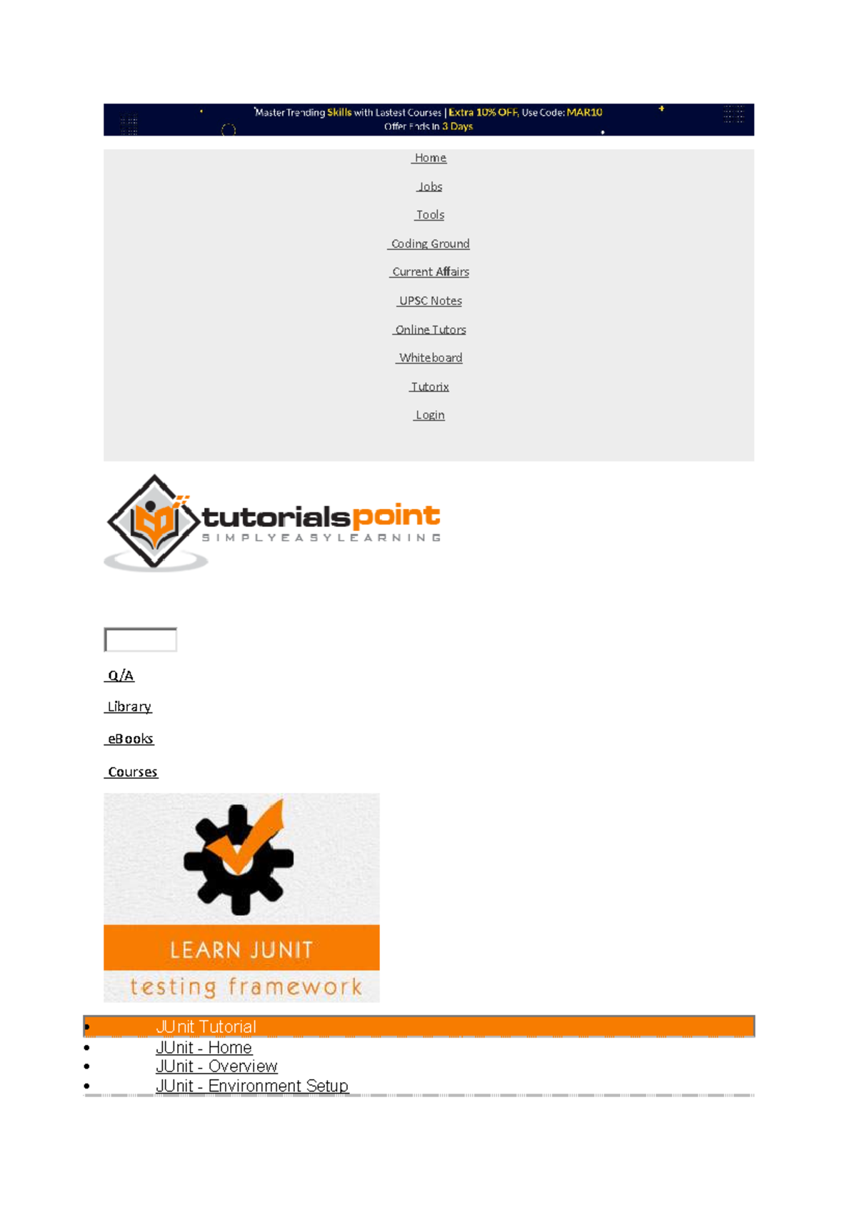 Java Test Class For Java Test Class Definition Home Jobs Tools Coding Ground Current Affairs