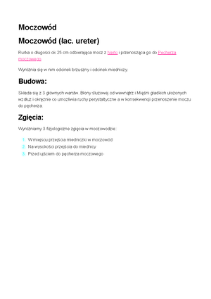 Układ Moczowy - Anatomia Układu Moczowego - Układ Moczowy Układ Moczowy ...