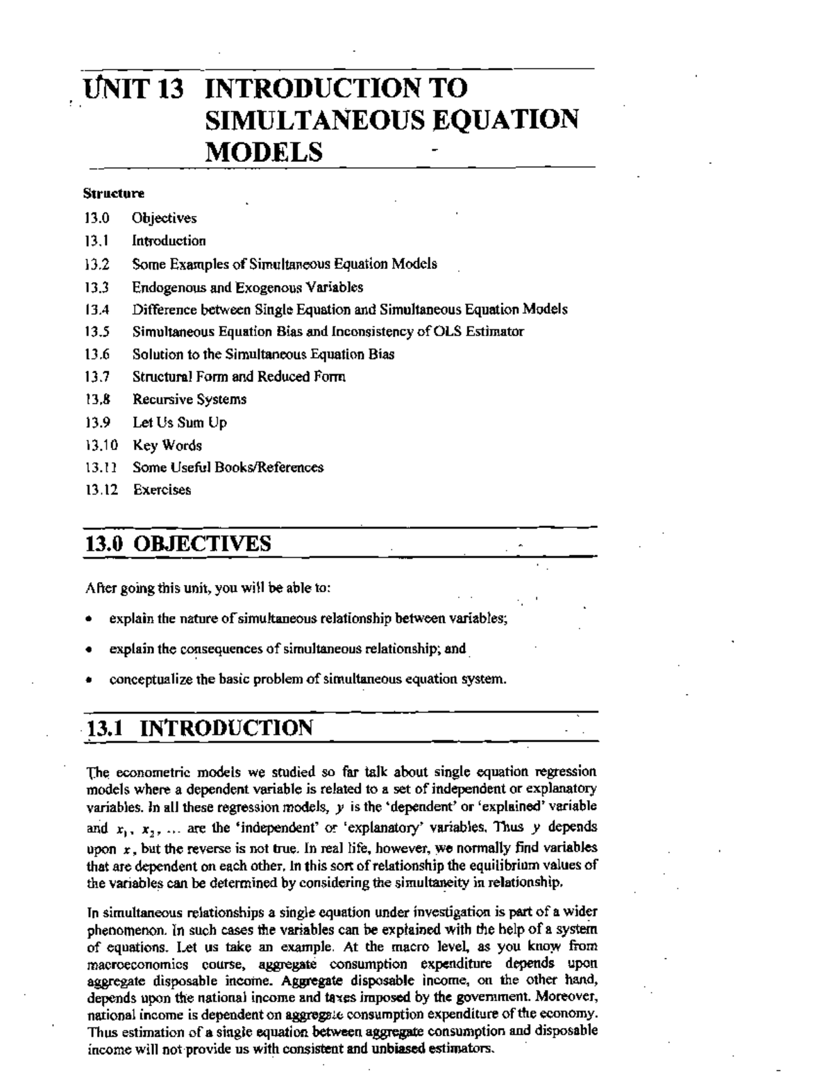 ECO - Chapter 7; Intro to Simultaneous Equation Model - , L ~ I T 13 ...