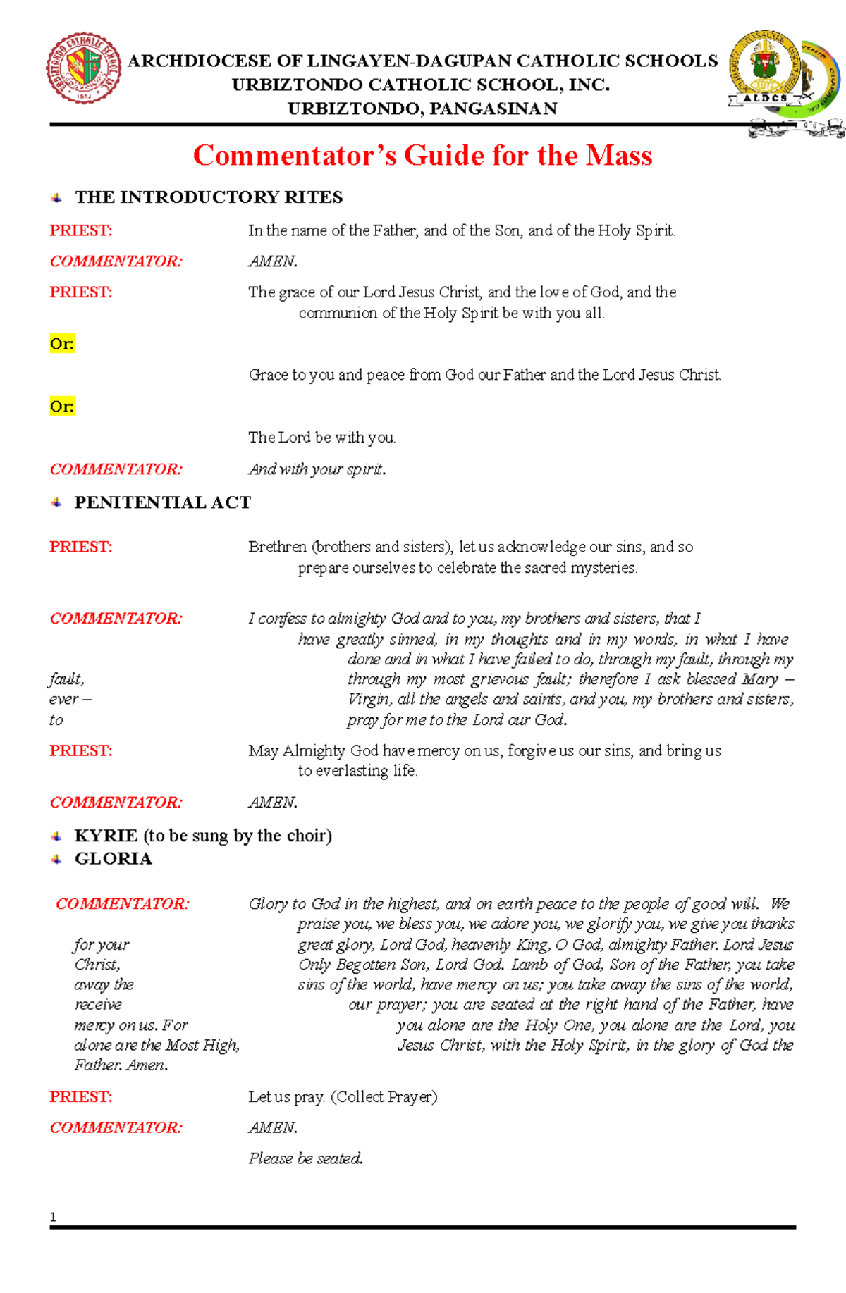 Commentator Guide - I hope this will be helpful to you! - URBIZTONDO ...