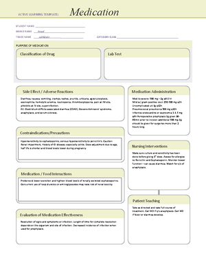 Hypoglycemia - ACTIVE LEARNING TEMPLATES System Disorder STUDENT NAME ...