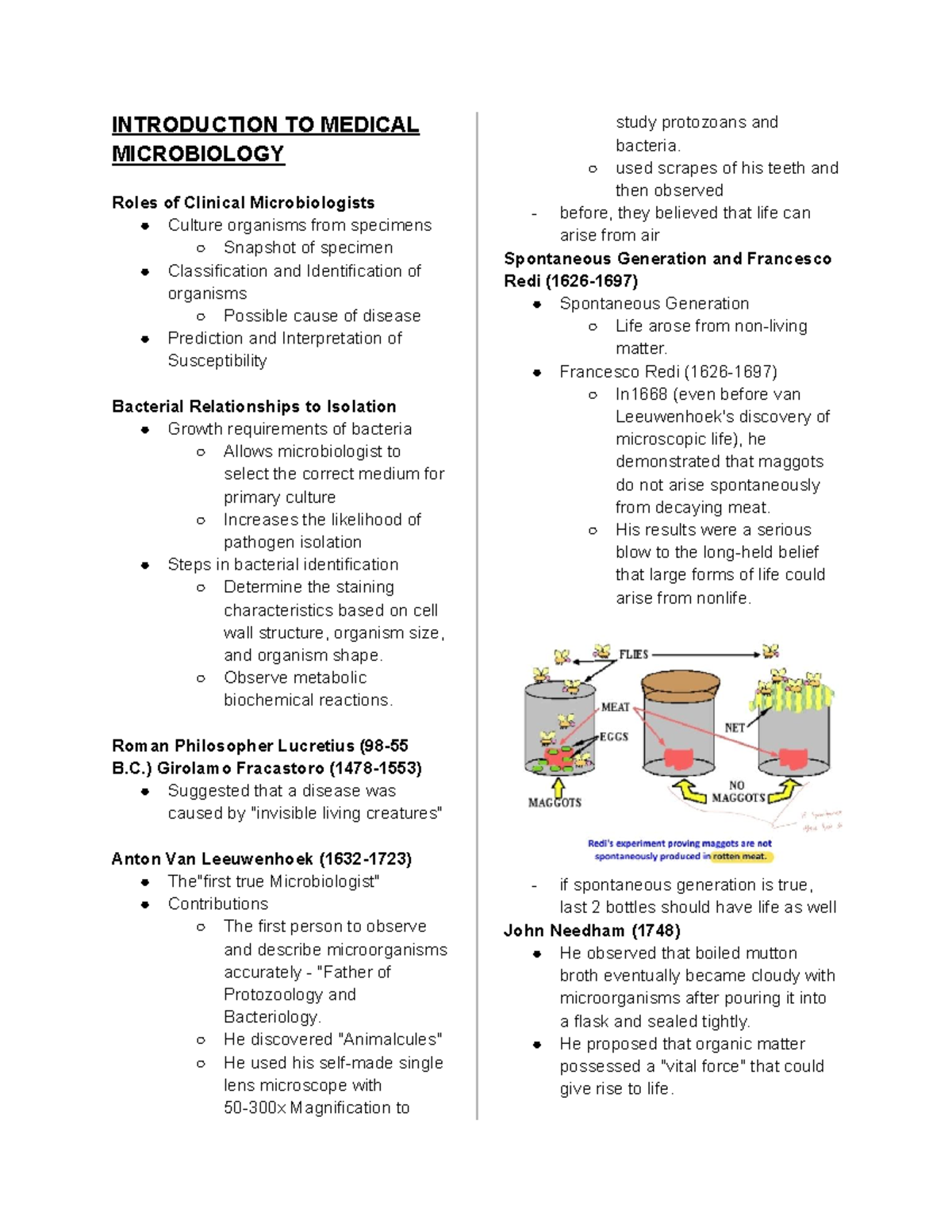 Clinical- Bacteriology-1-6 - INTRODUCTION TO MEDICAL MICROBIOLOGY Roles ...