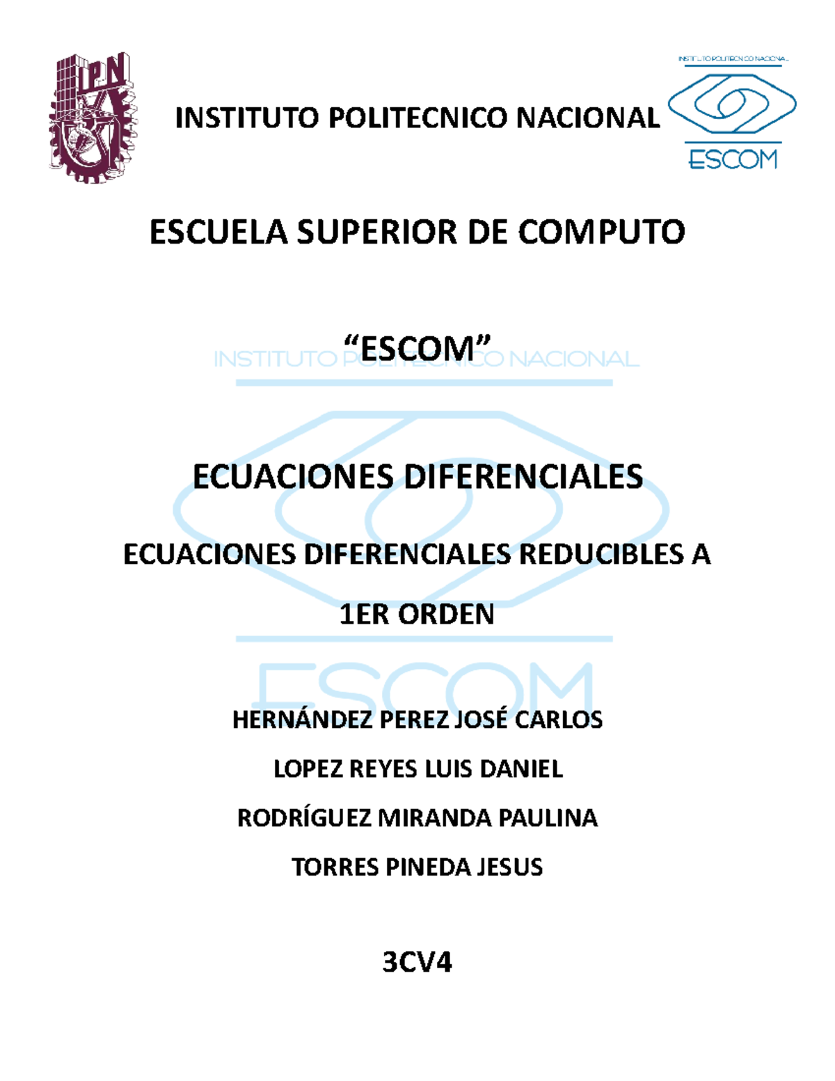 Escom ED Reducibles - INSTITUTO POLITECNICO NACIONAL ESCUELA SUPERIOR ...