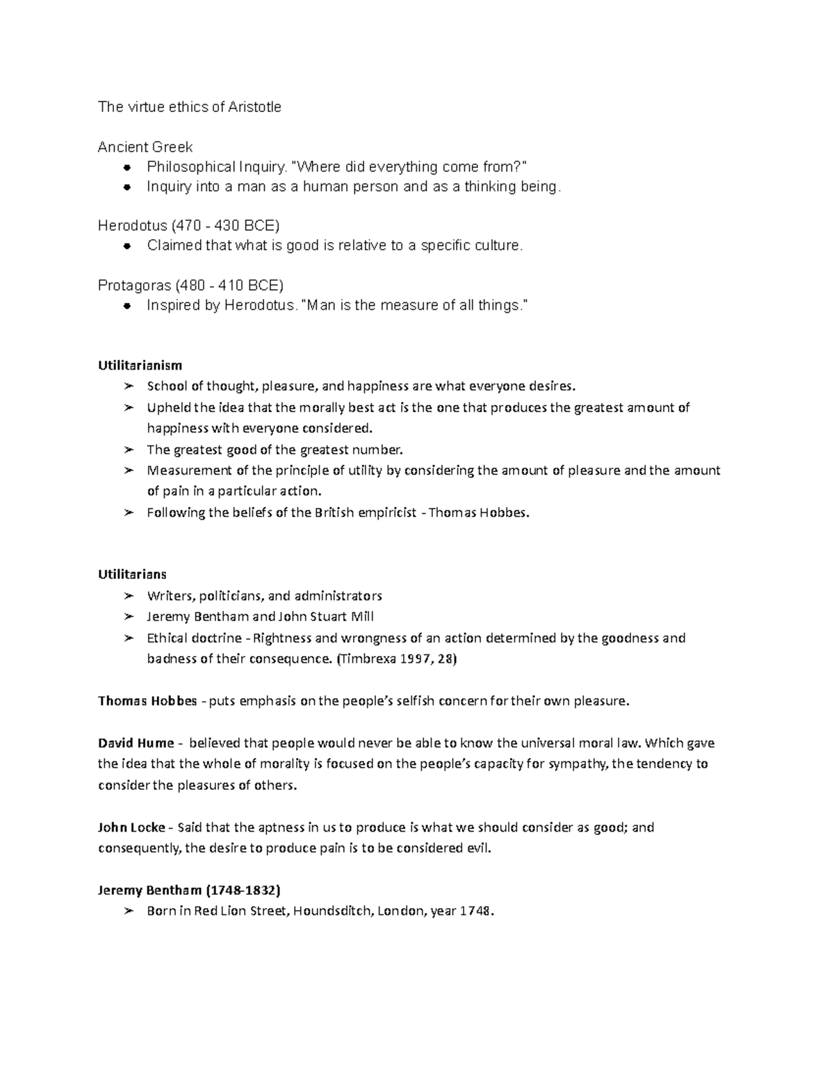 Eth reviewer - ethics notes - The virtue ethics of Aristotle Ancient ...