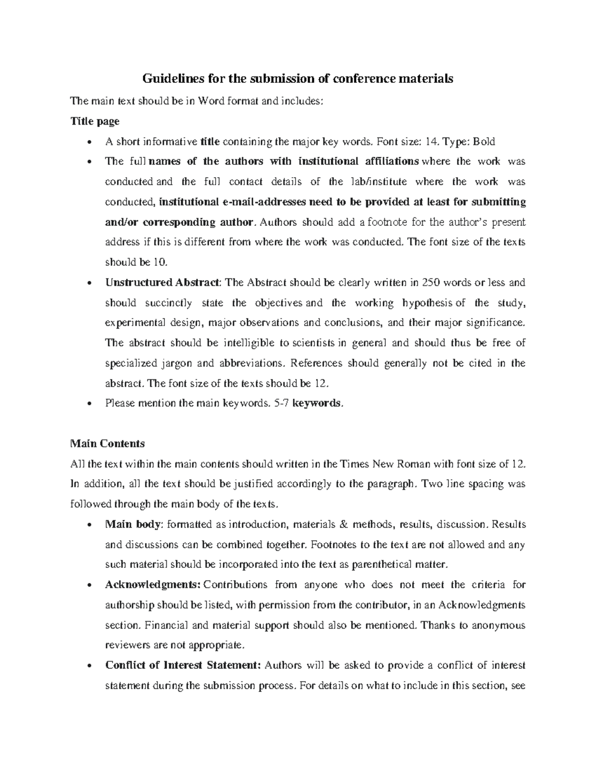 Guidelines - Font size: 14. Type: Bold • The full names of the authors ...