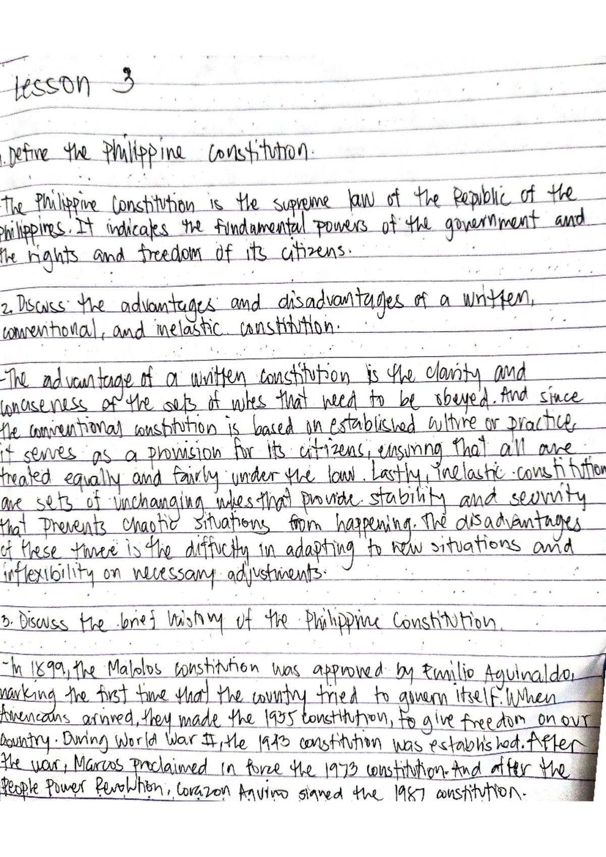 Polgov activity 3 - he Bachelor of Science in Business Administration ...