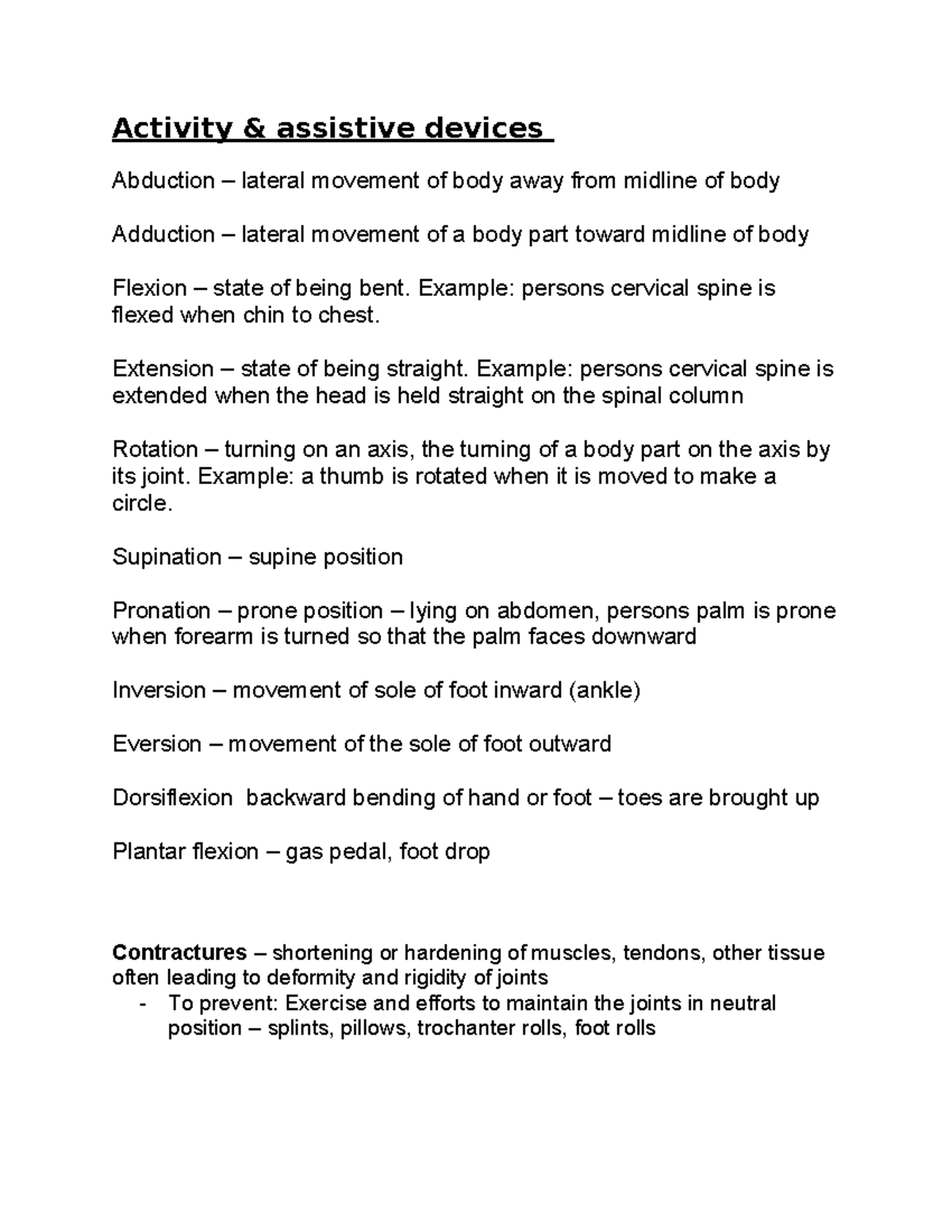 Assistive devices nursing fundamentals - Activity & assistive devices ...