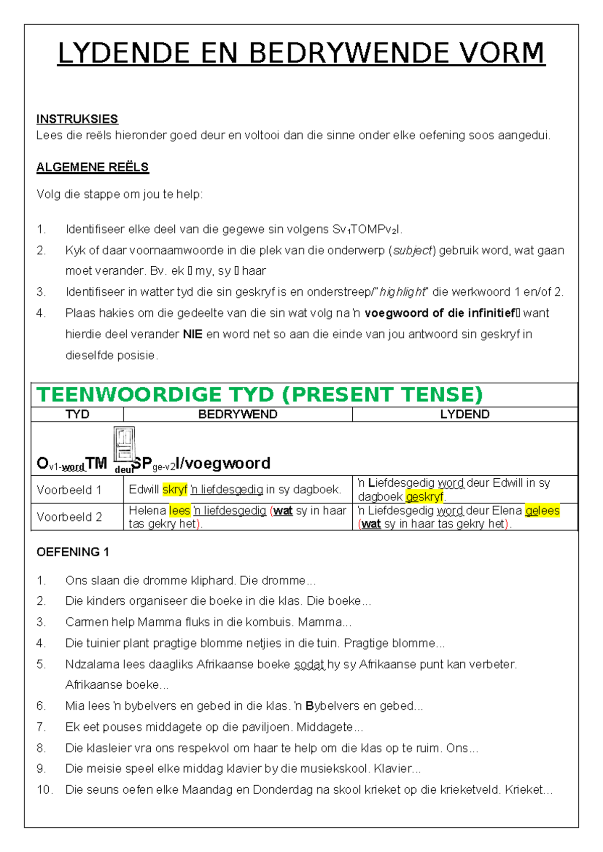 Lydend Bedrywend Oefening en Memorandum moqexa - LYDENDE EN BEDRYWENDE ...