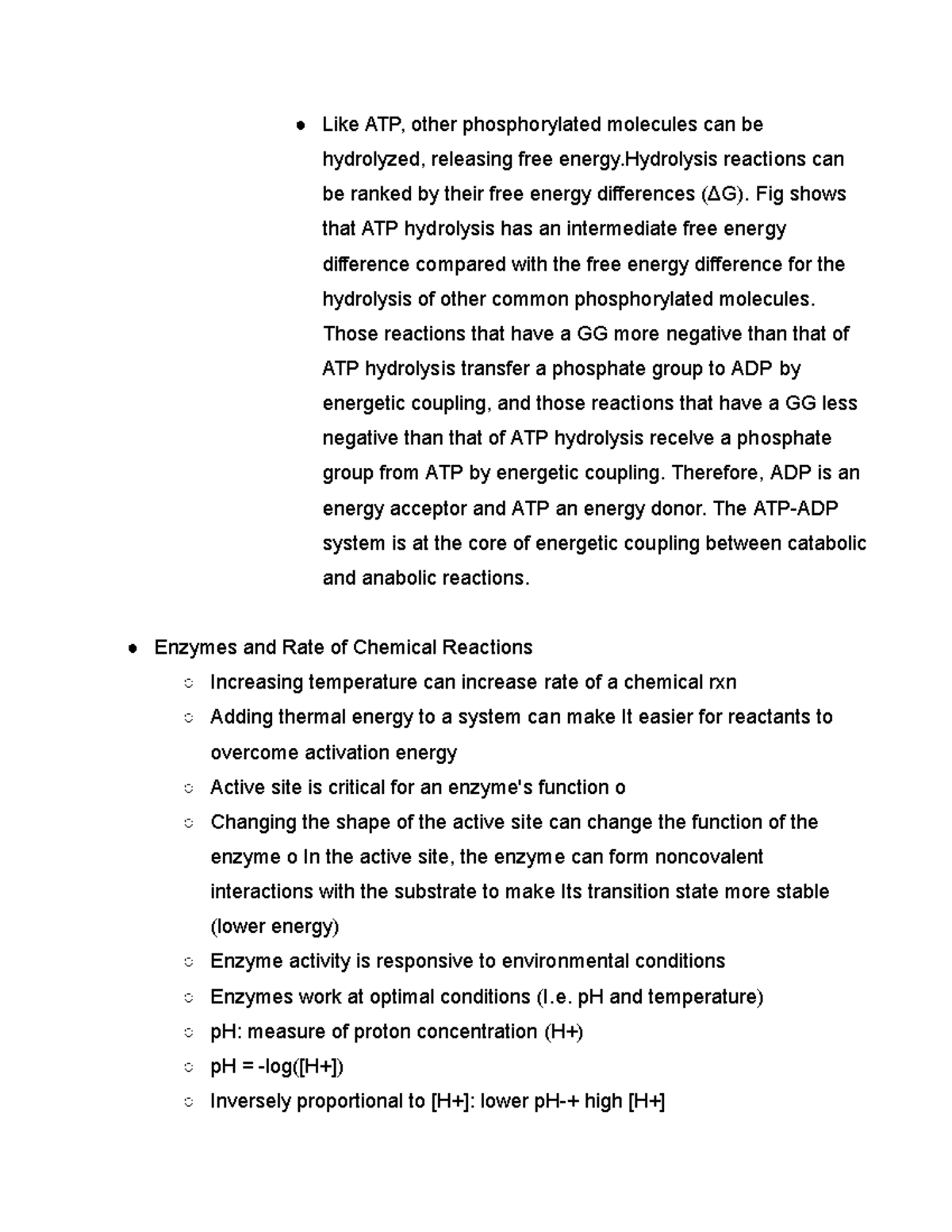 Enzymes and their effects on chemical reactions - Studocu