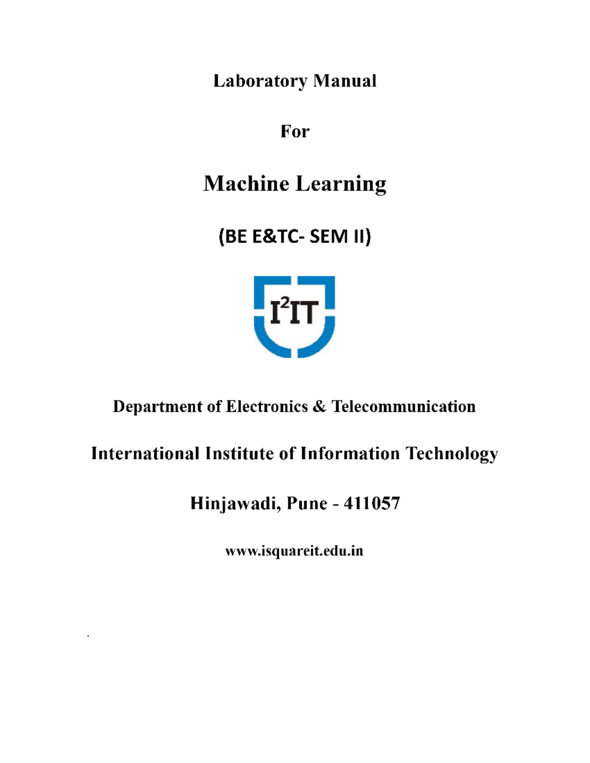 Ml - ML Manual Lab Experiments: 1 Implement and demonstrate the FIND ...