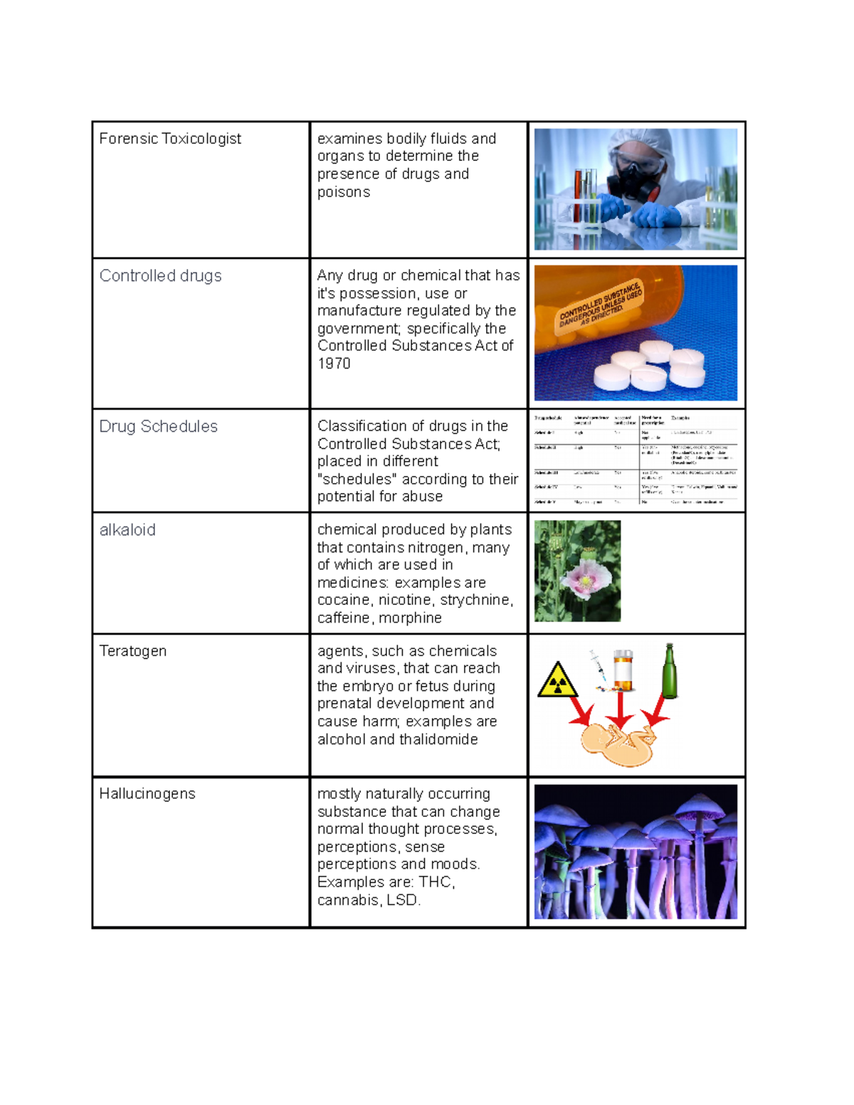 Toxicology vocab - Forensic Toxicologist examines bodily fluids and ...