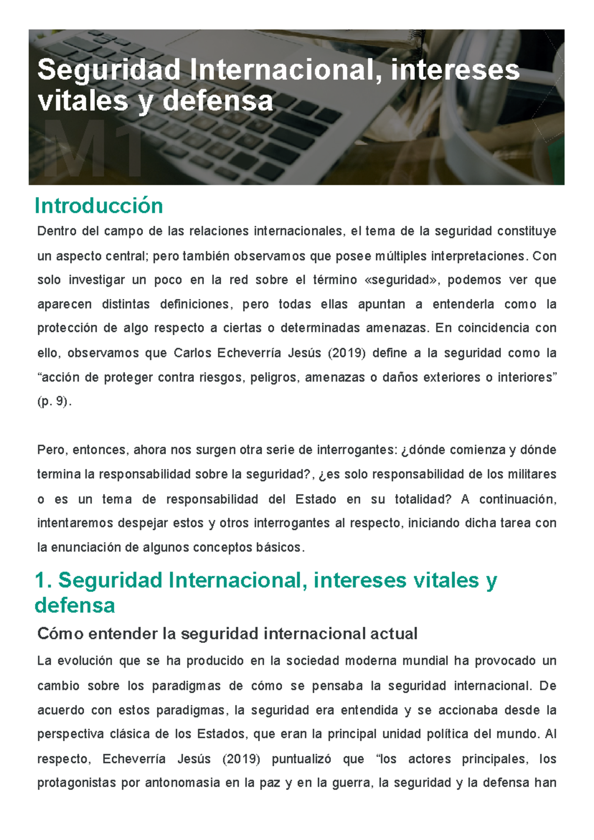 M1L1 merged - Lecturas completas de la América seguridad internacional ...