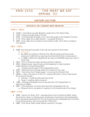 MWE- 1-25 Notes - The Meat We Eat- 1/ 25 I. Anatomy- a) Vocabulary Term ...