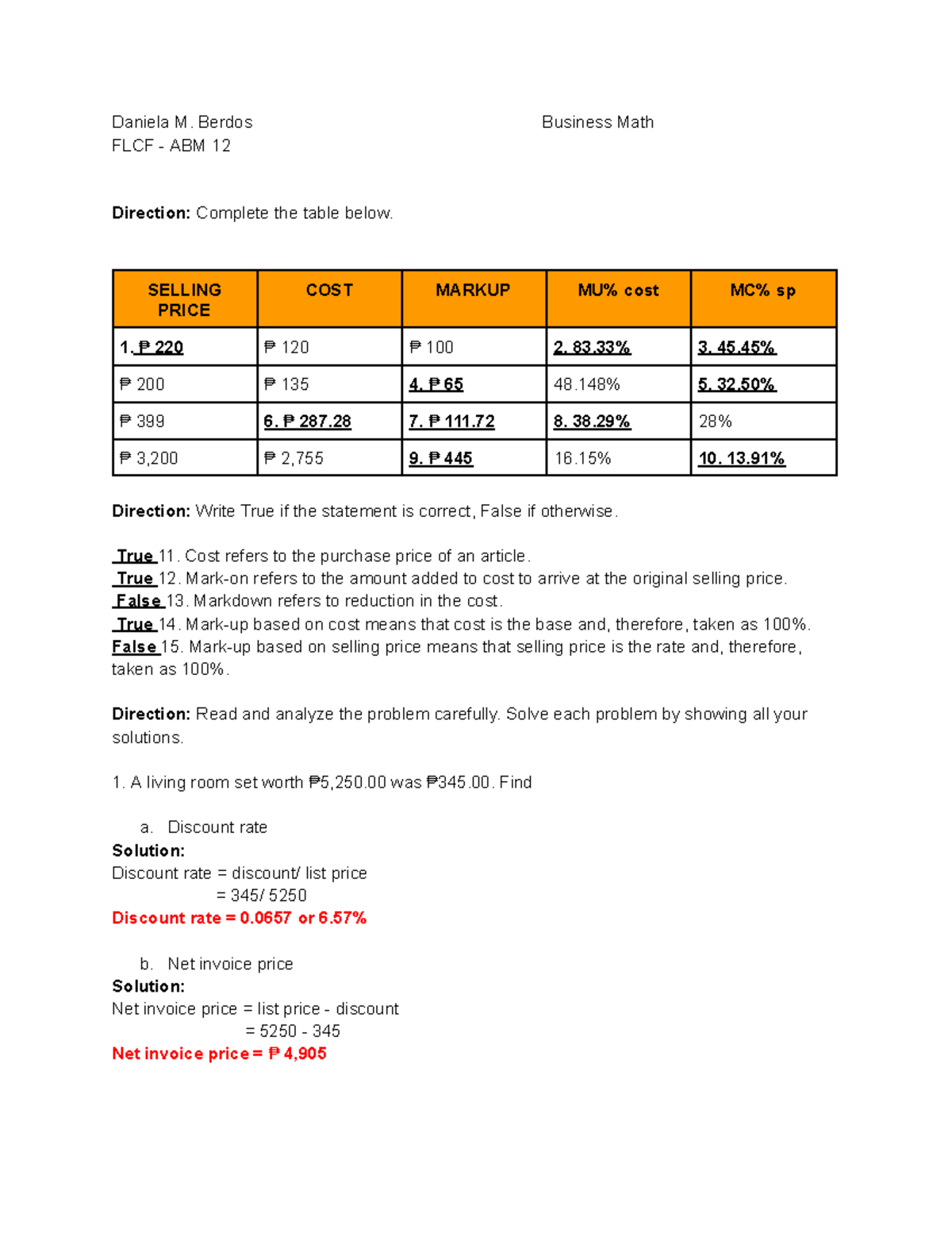 Berdos Business MATH - Daniela M. Berdos Business Math FLCF - ABM 12 ...