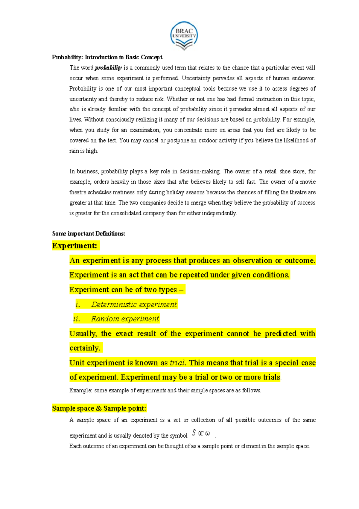 LS 03 Probability - sta 101 - Probability: Introduction to Basic ...