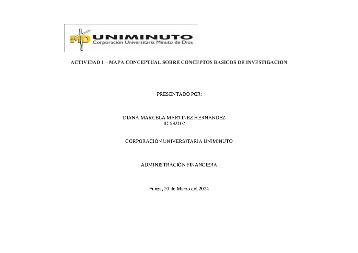 Actividad 1 conceptos basicos de la investigacion - ACTIVIDAD 1 – MAPA CONCEPTUAL SOBRE ...
