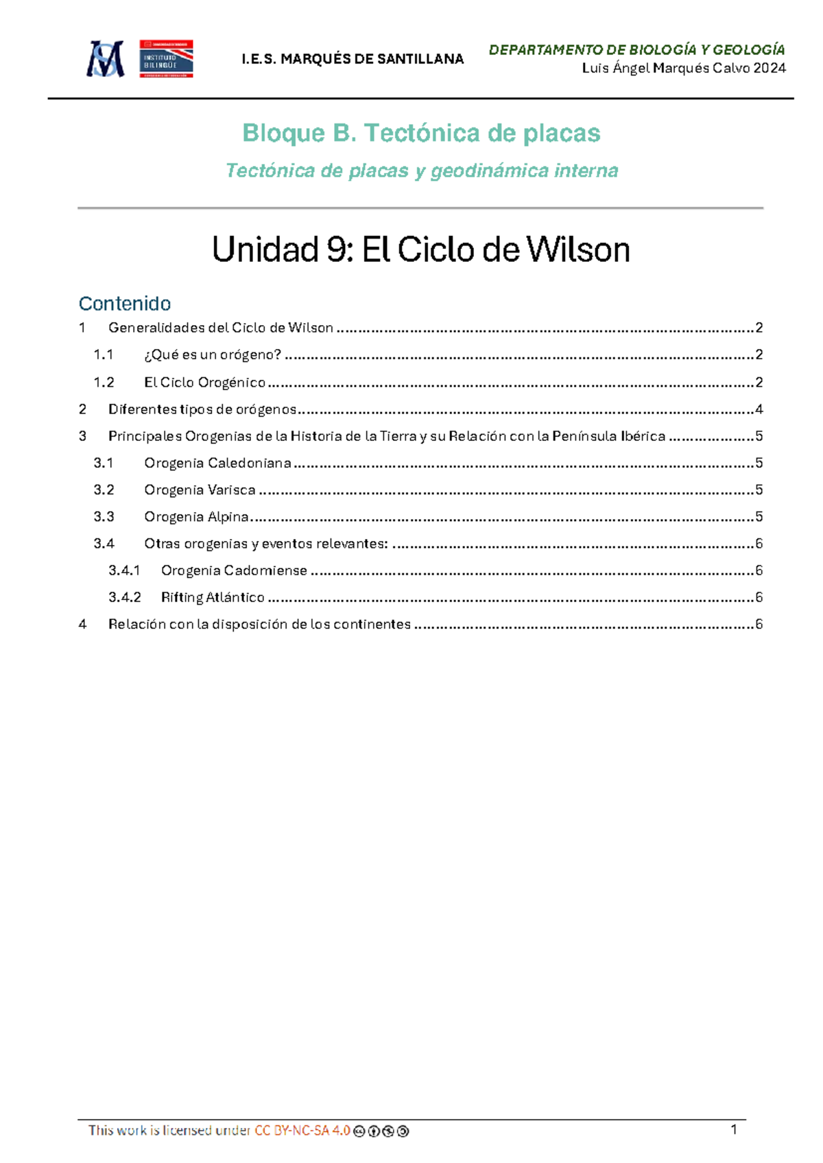 U9 Ciclo Wilson - Nada - I.E. MARQUÉS DE SANTILLANA Luis Ángel Marqués ...