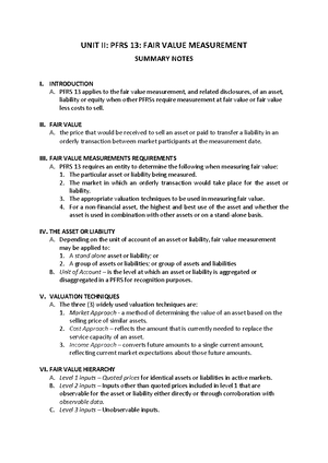 PAS 41 Miral UNIT 3 Summary Notes - UNIT III: PAS 41: AGRICULTURE ...