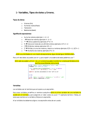 Examen Progra - Formulas y apuntes de Python - Listas • Diccionario s ...