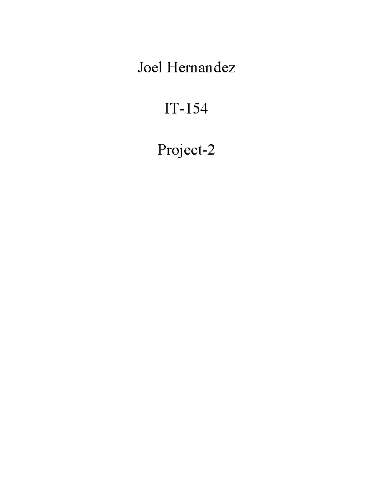 it145 project 2 - Joel Hernandez IT- Project- //#1 Dog Class File public class Dog extends - Studocu