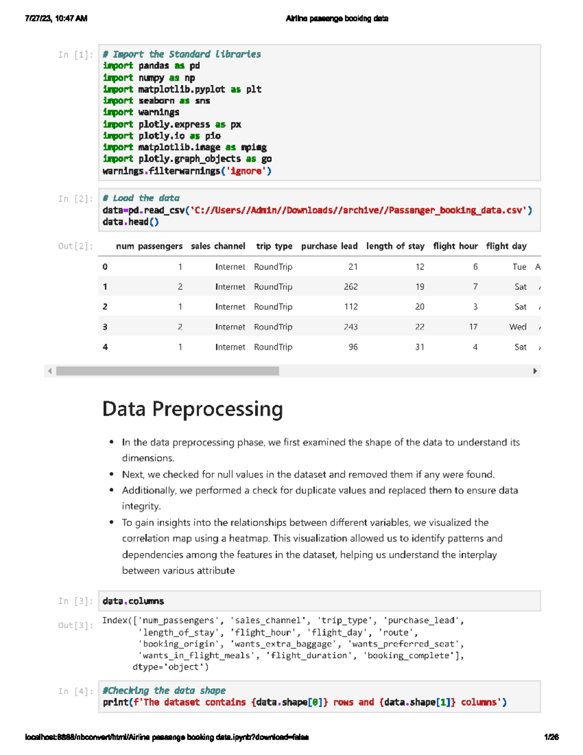 Airline Passanger project - Statistics & Programming - Studocu