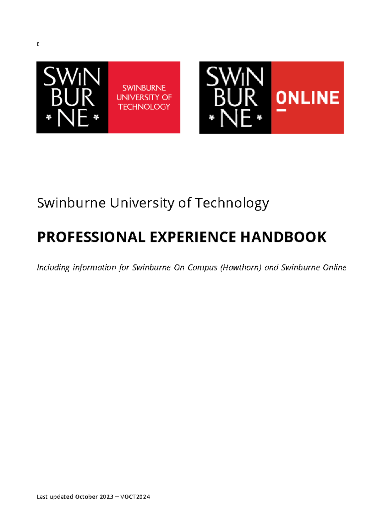 Professional-Experience-Handbook - Last updated October 2023 – VOCT E ...