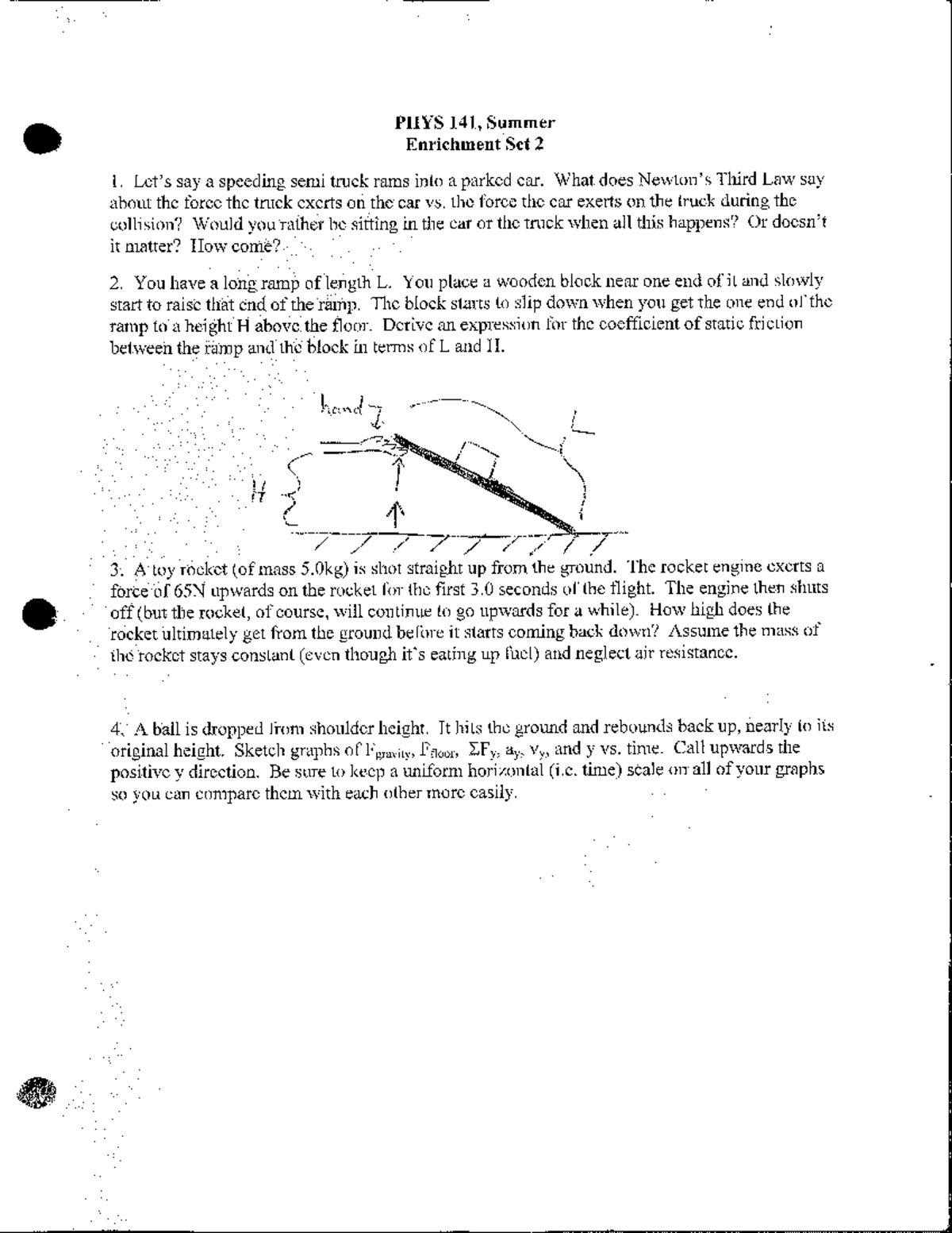 Tues May 23 enrichment set - PHYS 112 - Studocu