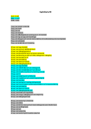 Processrättssem 1 - grundläggande principer + info - Processrättssem 1 Brottmål, tvistemål och ...