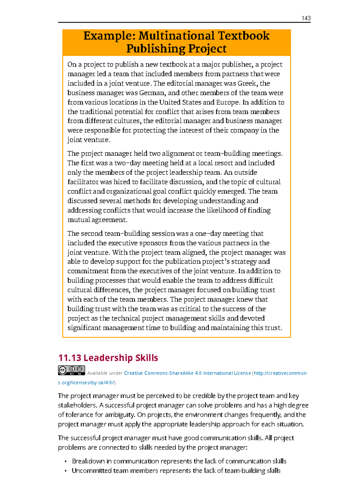 Project Management 15694-15-262-47 - Example: Multinational Textbook ...