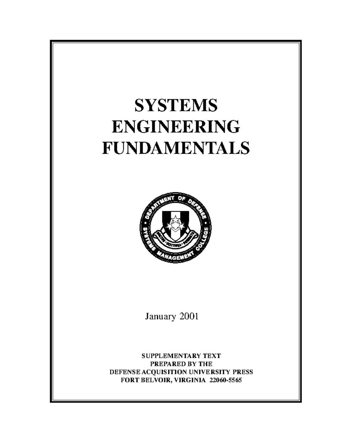 Systems Engg - lean - Introduction Systems Engineering Fundamentals i SYSTEMS ENGINEERING - Studocu