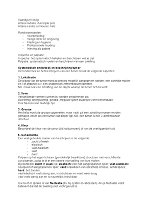 11. Percussie en auscultatie - Percussie en auscultatie Om lichamelijk ...