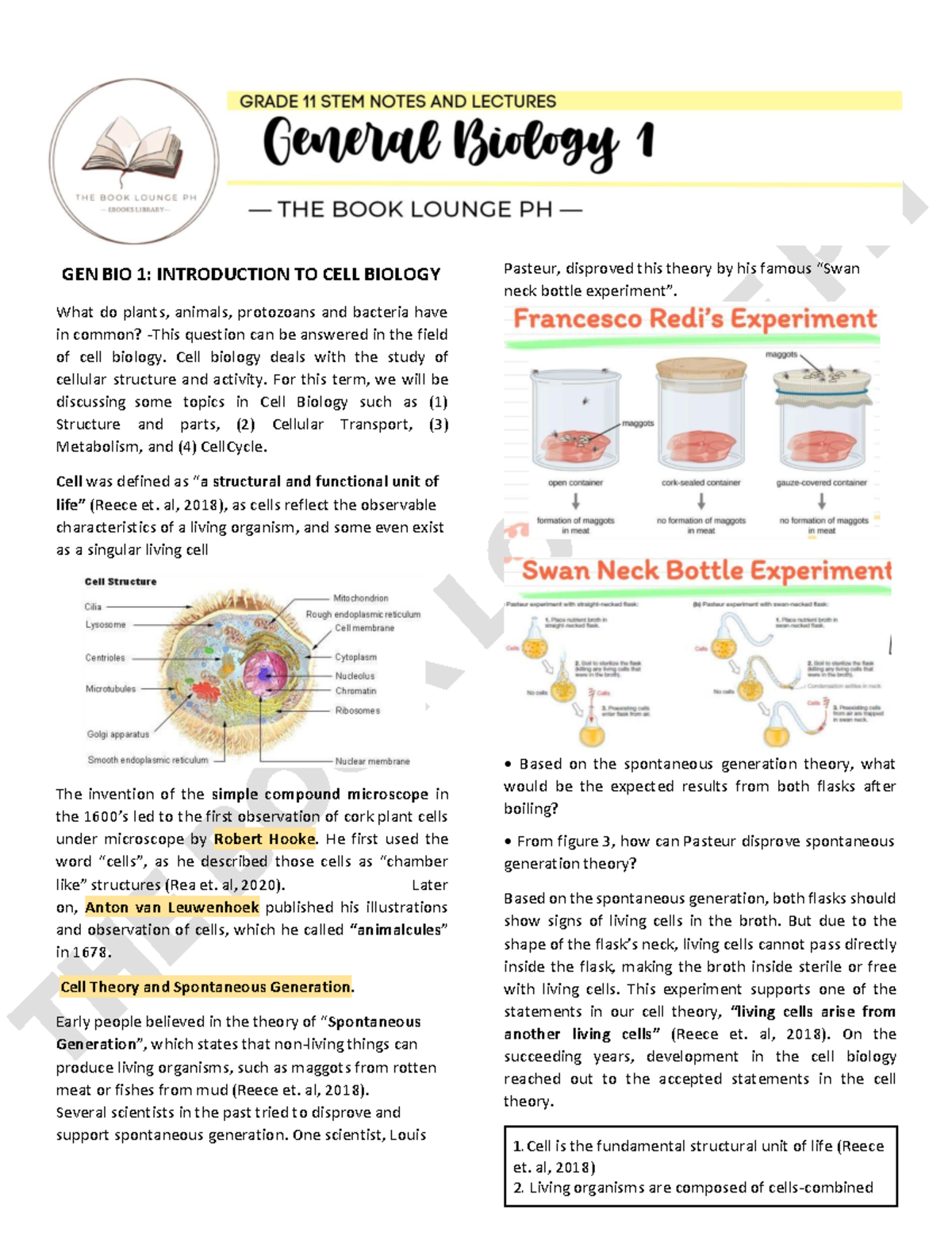 2ND-TERM-General Biology - Cell is the fundamental structural unit of ...
