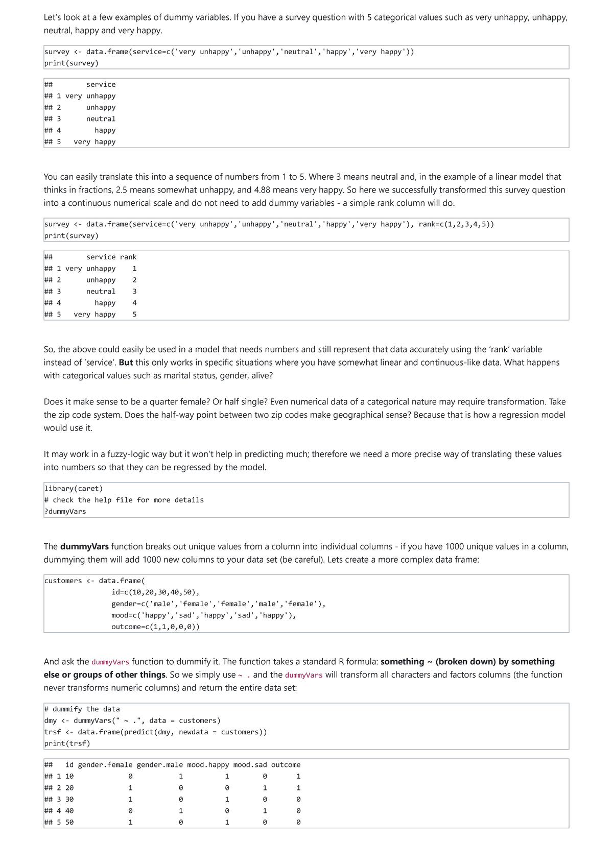 Dummy Vars in R - Let’s look at a few examples of dummy variables. If ...