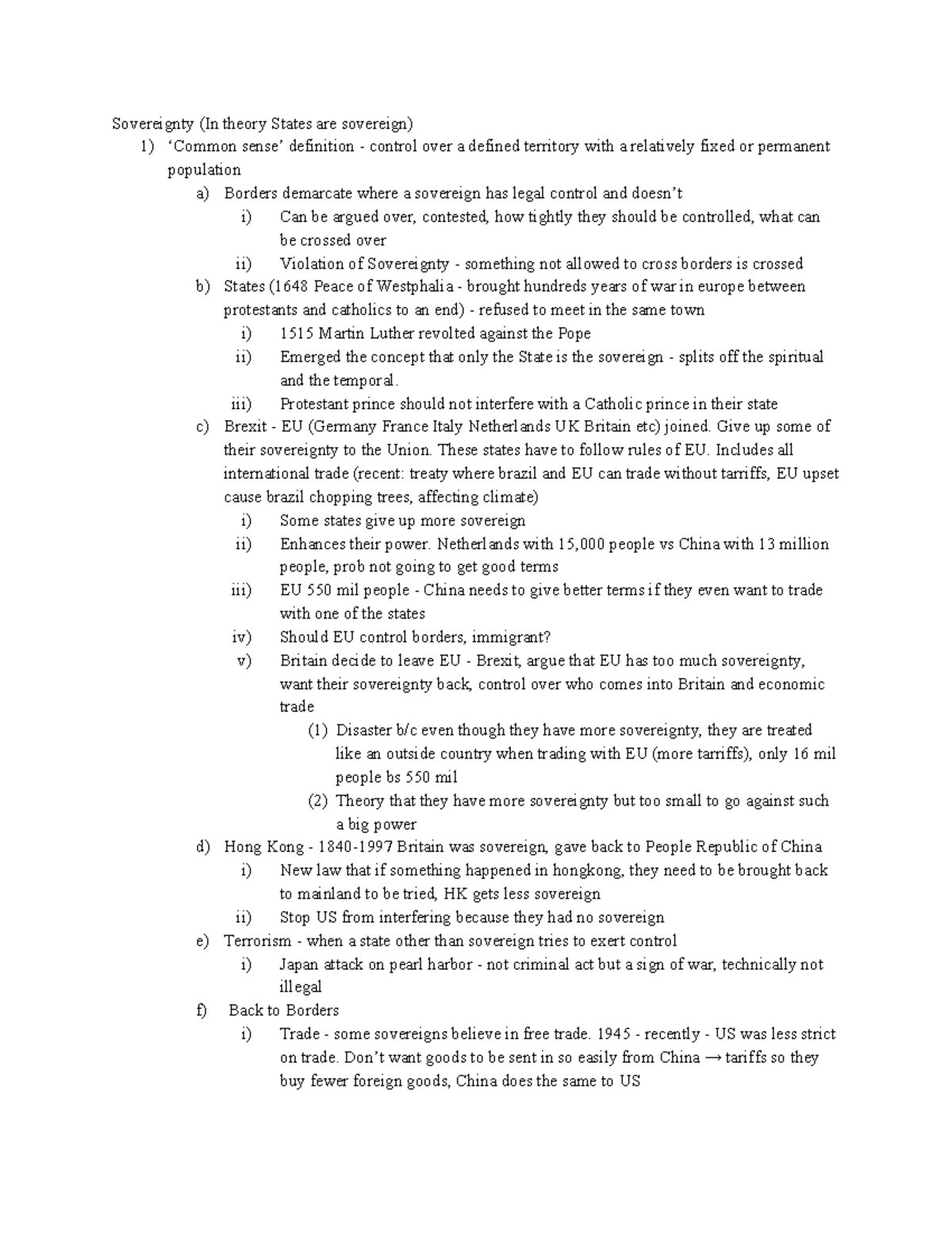 PAF 1250 8 27 - exam is in his words - aaron zack - Sovereignty (In ...