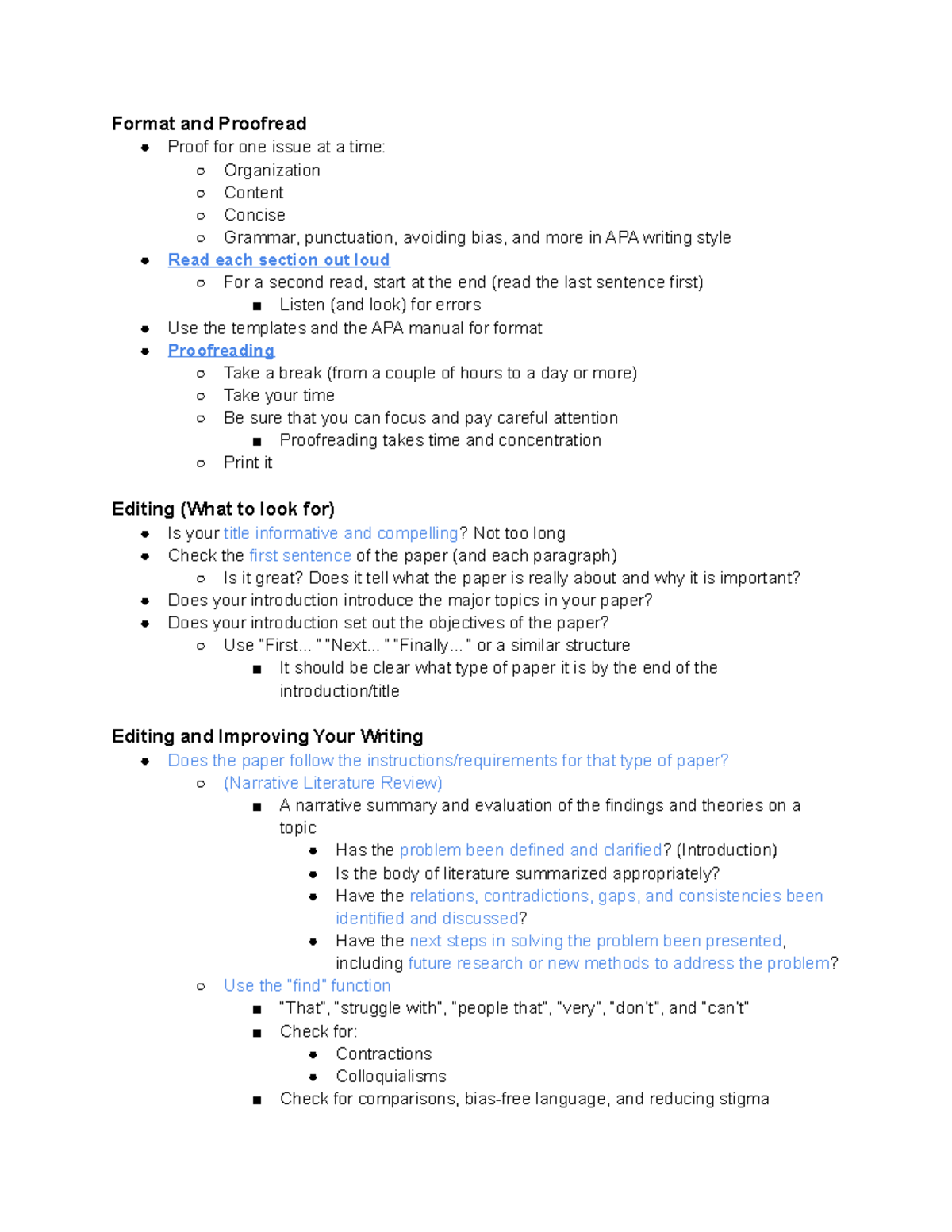 Class Lecture Notes 3 1 - Professor: Dannelle Larsen-Rife - Format and ...
