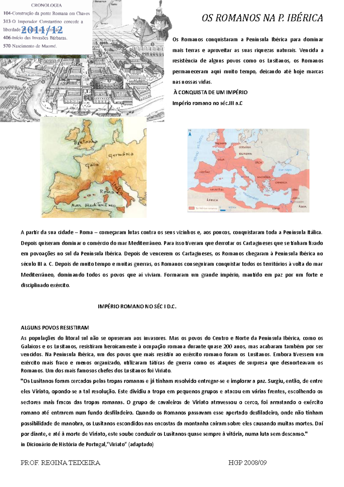 73650672 Ficha INF Romanos - 2011/ Os Romanos conquistaram a Península ...