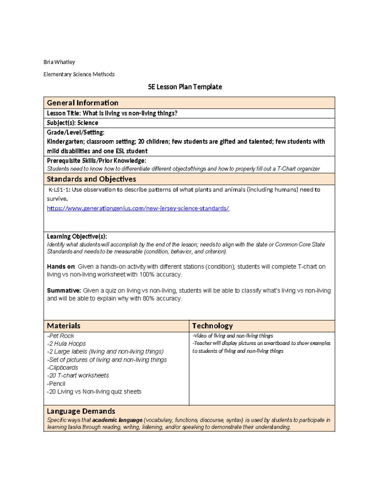Bria Whatley- Science Lesson Plan Revised 2 - Bria Whatley Elementary ...