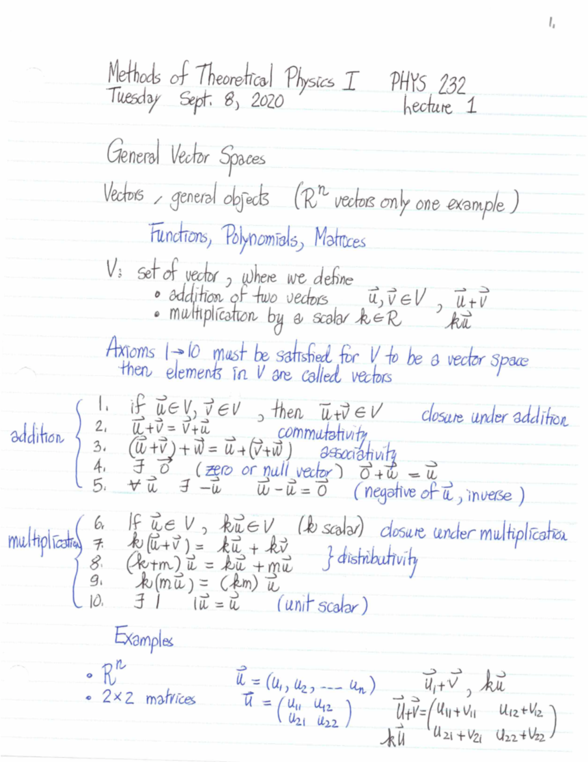 PHYS232 LECTURE 1 2020 - PHYS 232 - Concordia - Studocu