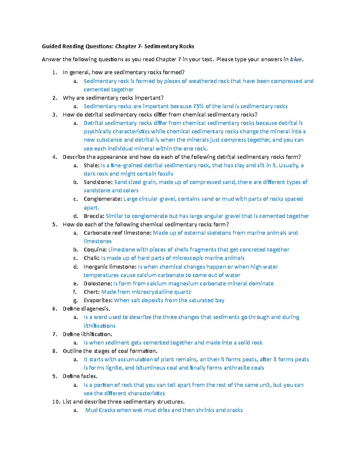 Ch. 7 Guided Reading Questions - Guided Reading Questions: Chapter 7 ...