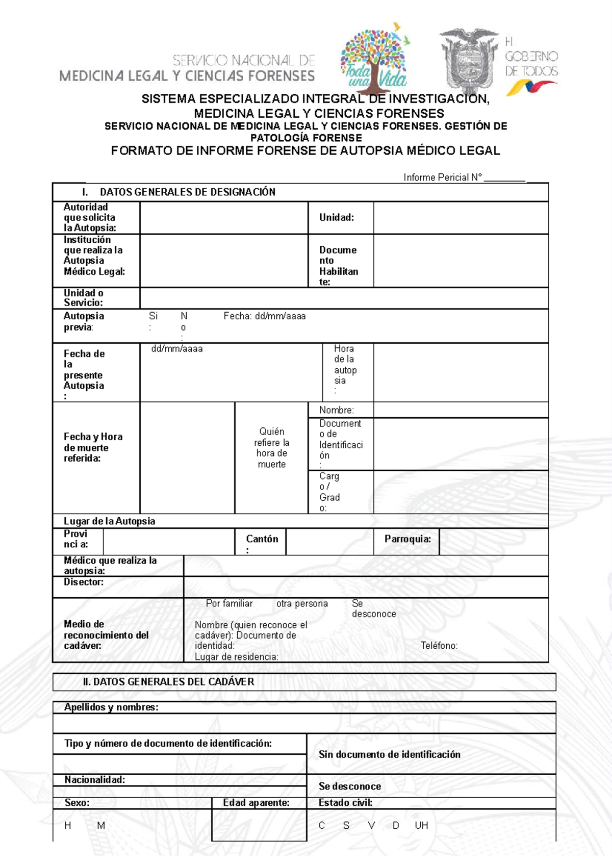 Formato autopsia medico legal - MEDICINA LEGAL Y CIENCIAS FORENSES ...