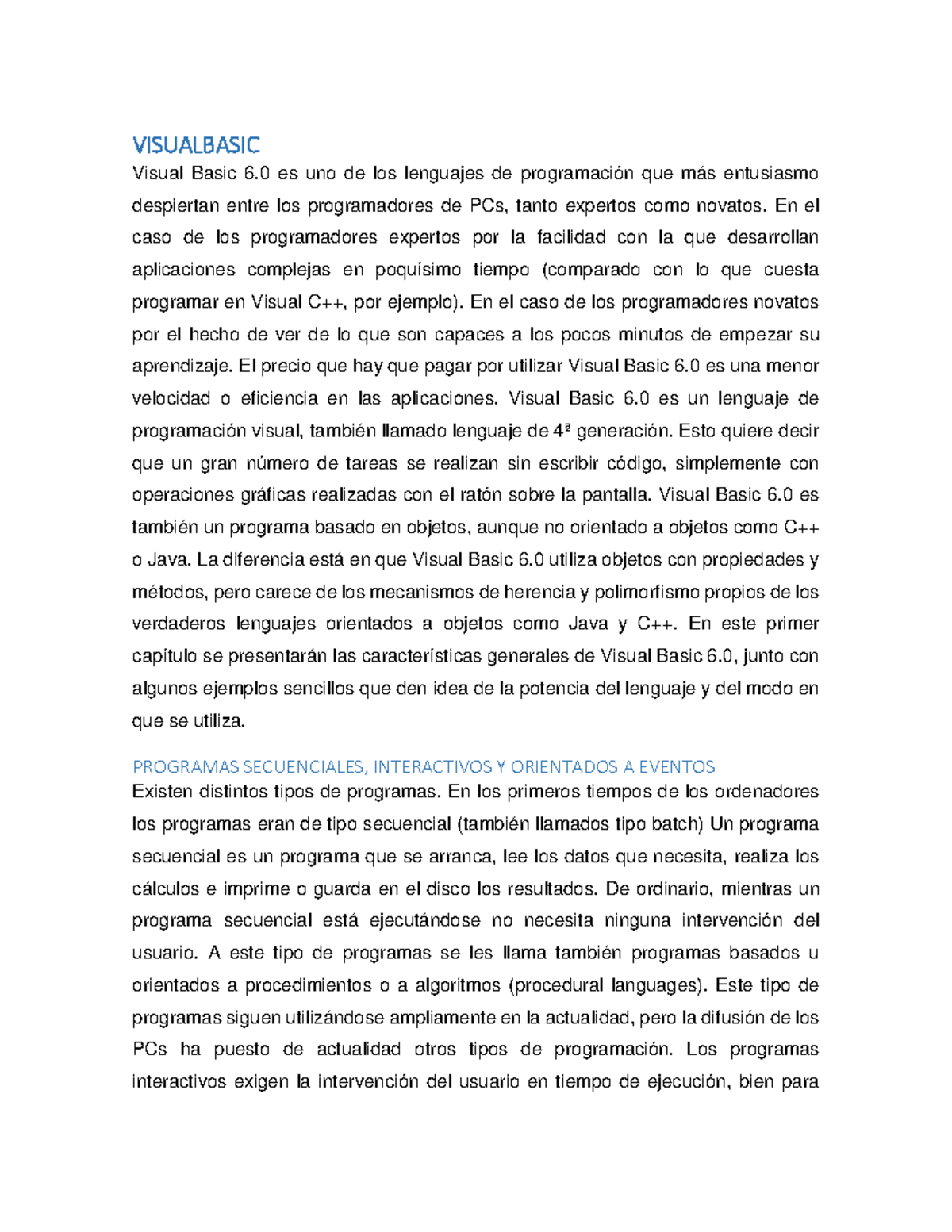 Visualbasic - Desarrollo de Visual Basic - VISUALBASIC Visual Basic 6 ...