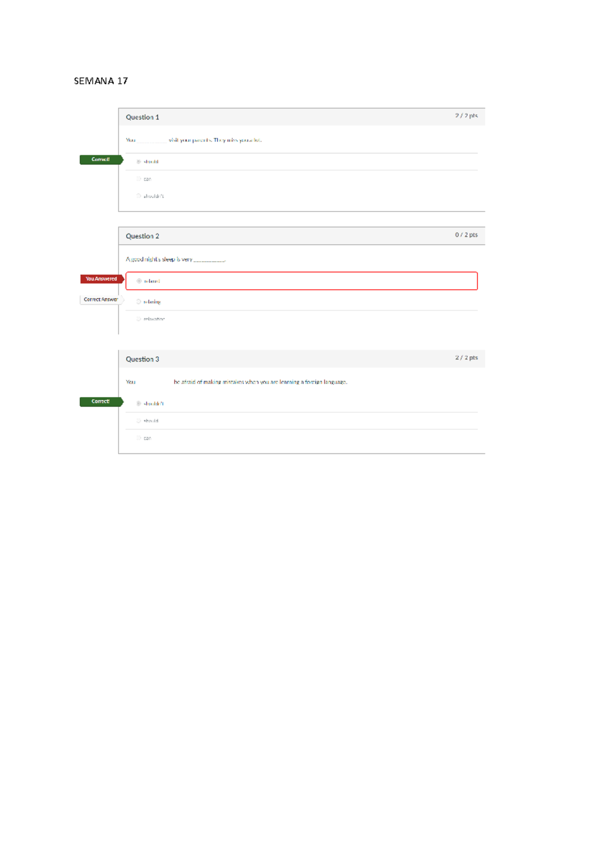 Semana 17 - task - Ingles IV - SEMANA - Studocu